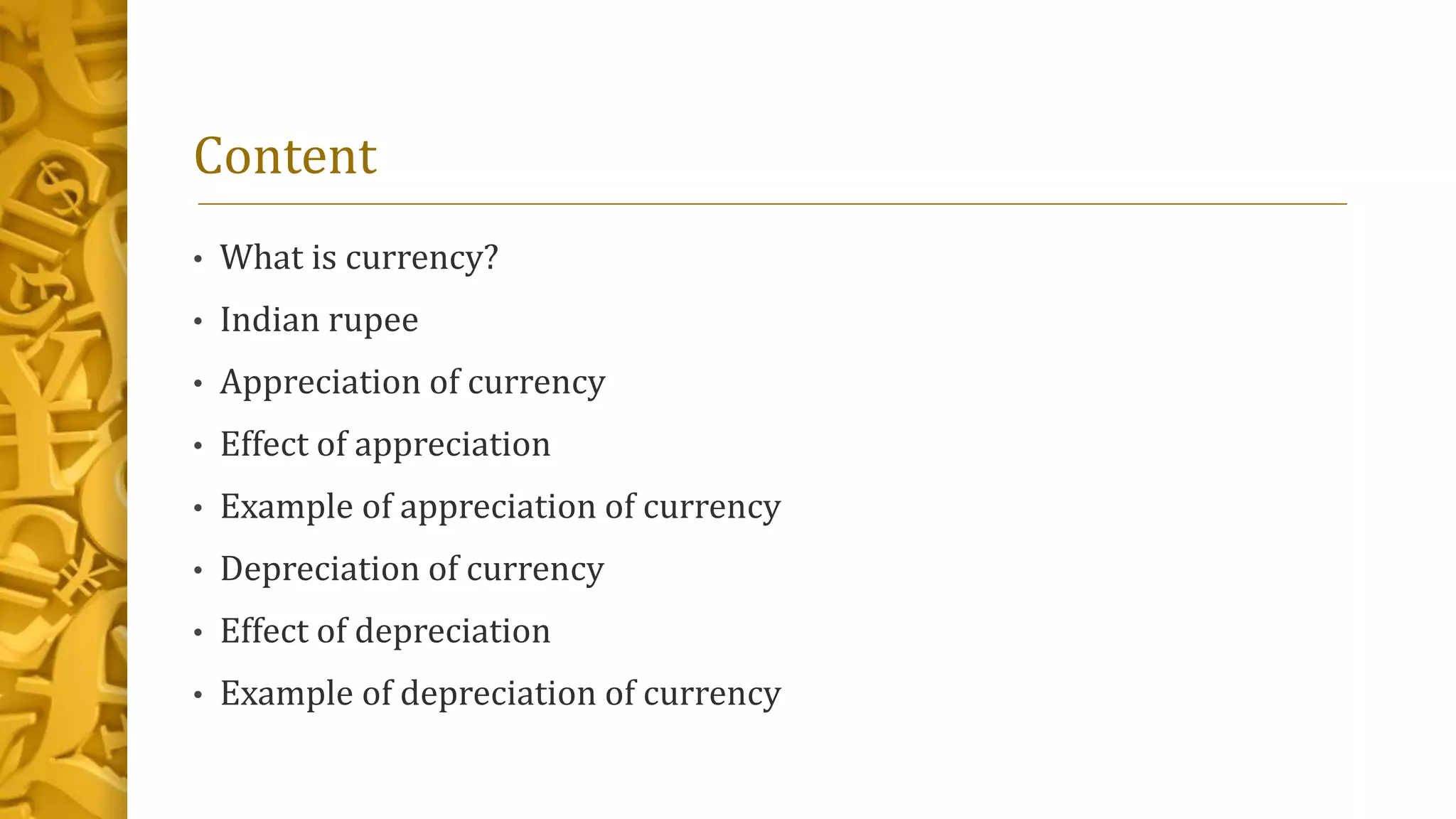 Appreciation and Depreciation of currency | PPTX