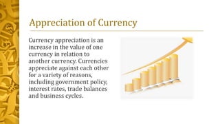 Appreciation and Depreciation of currency | PPTX