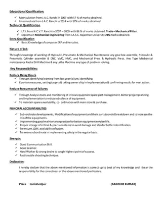 UP TO DATE RESUM RANDHIR | DOCX