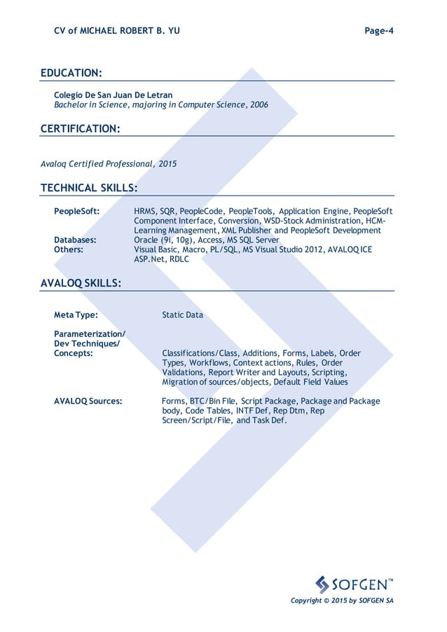 SOFGEN CV_YU Michael_0715 (1) | PDF