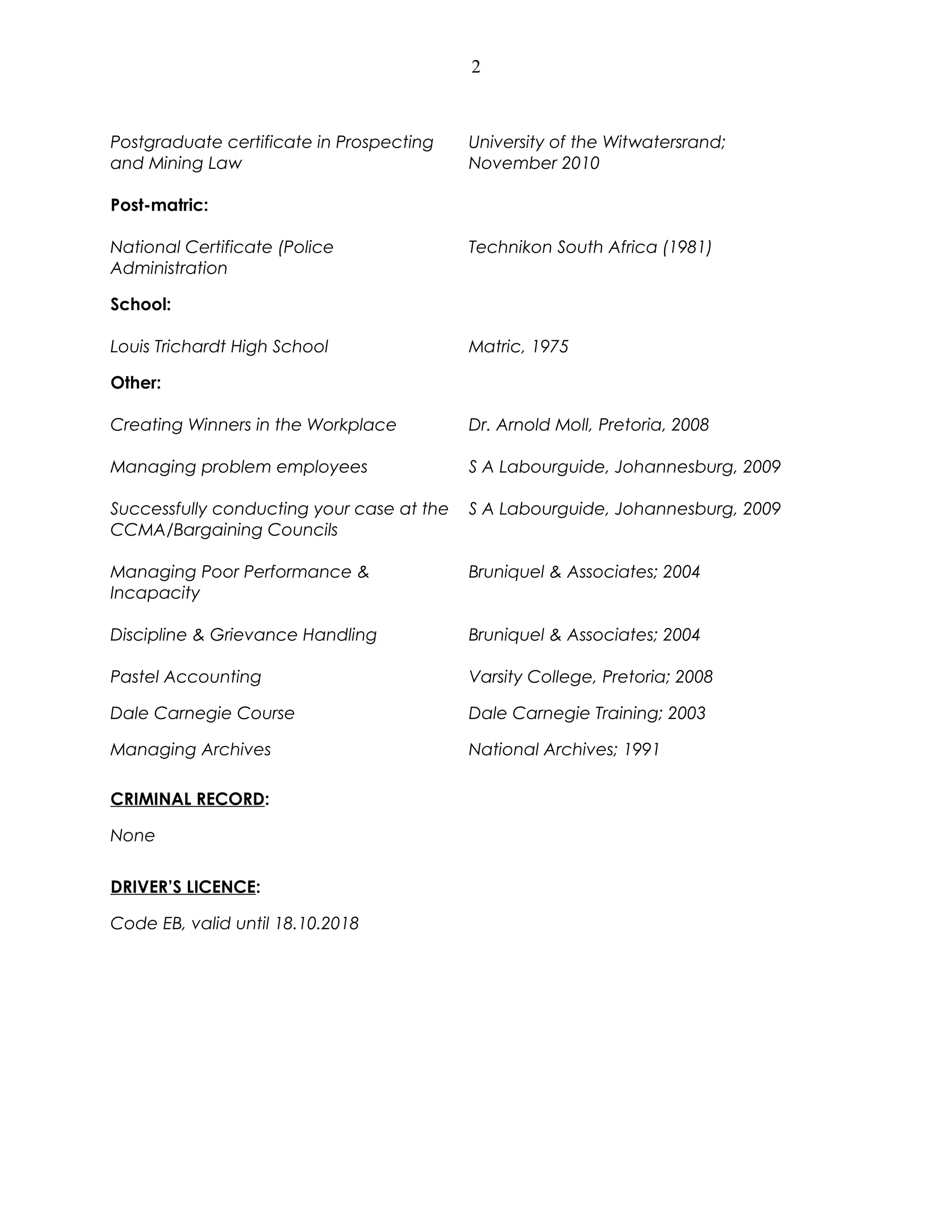 CV Henk Roos Okt 2014 | PDF