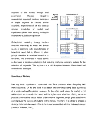 segmentation, targeting and positioning for universities | PDF
