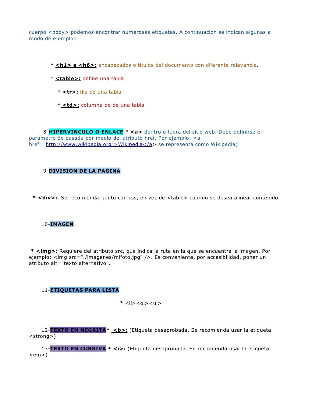 Codigos Htlm 