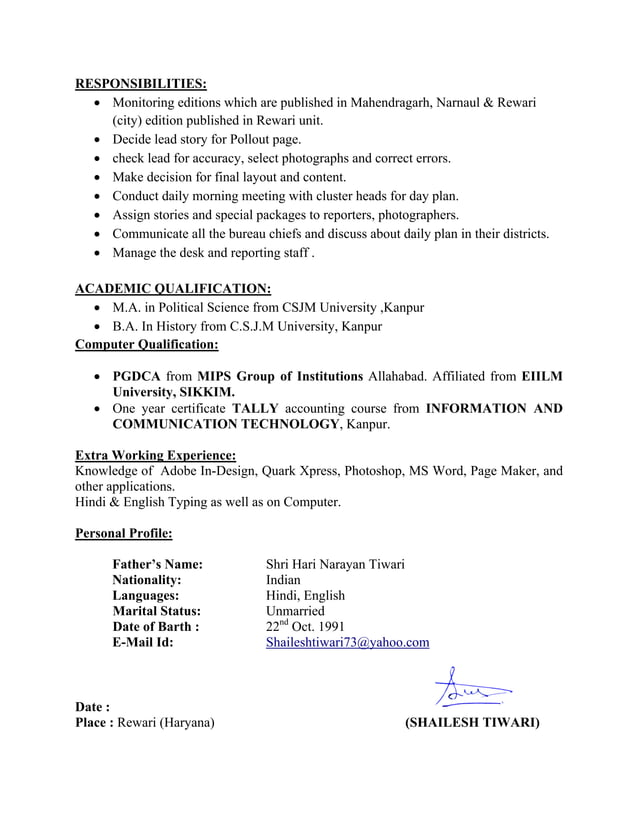CURRICULUM VITAE Final | PDF