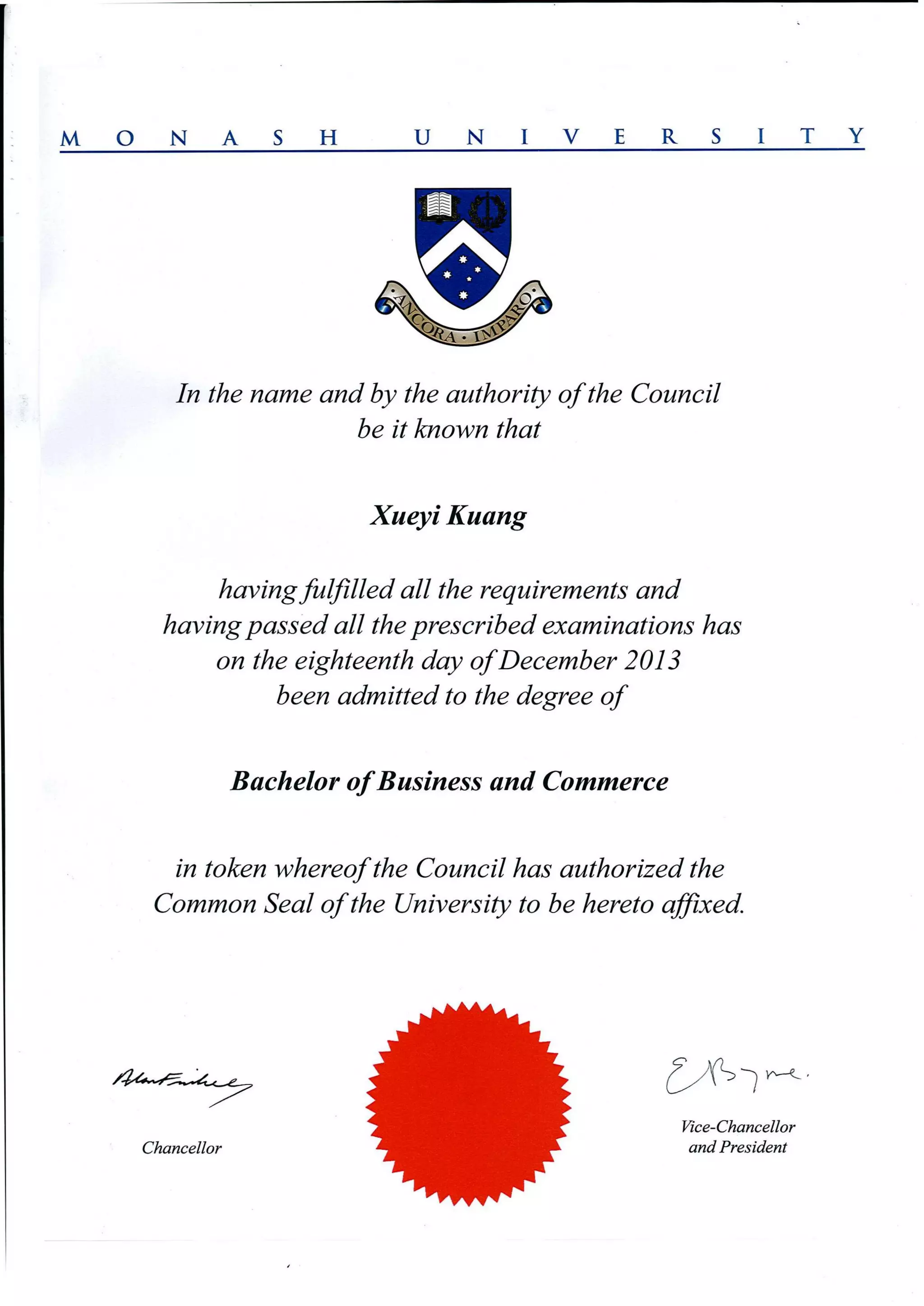 Bachelor Certificate | PDF