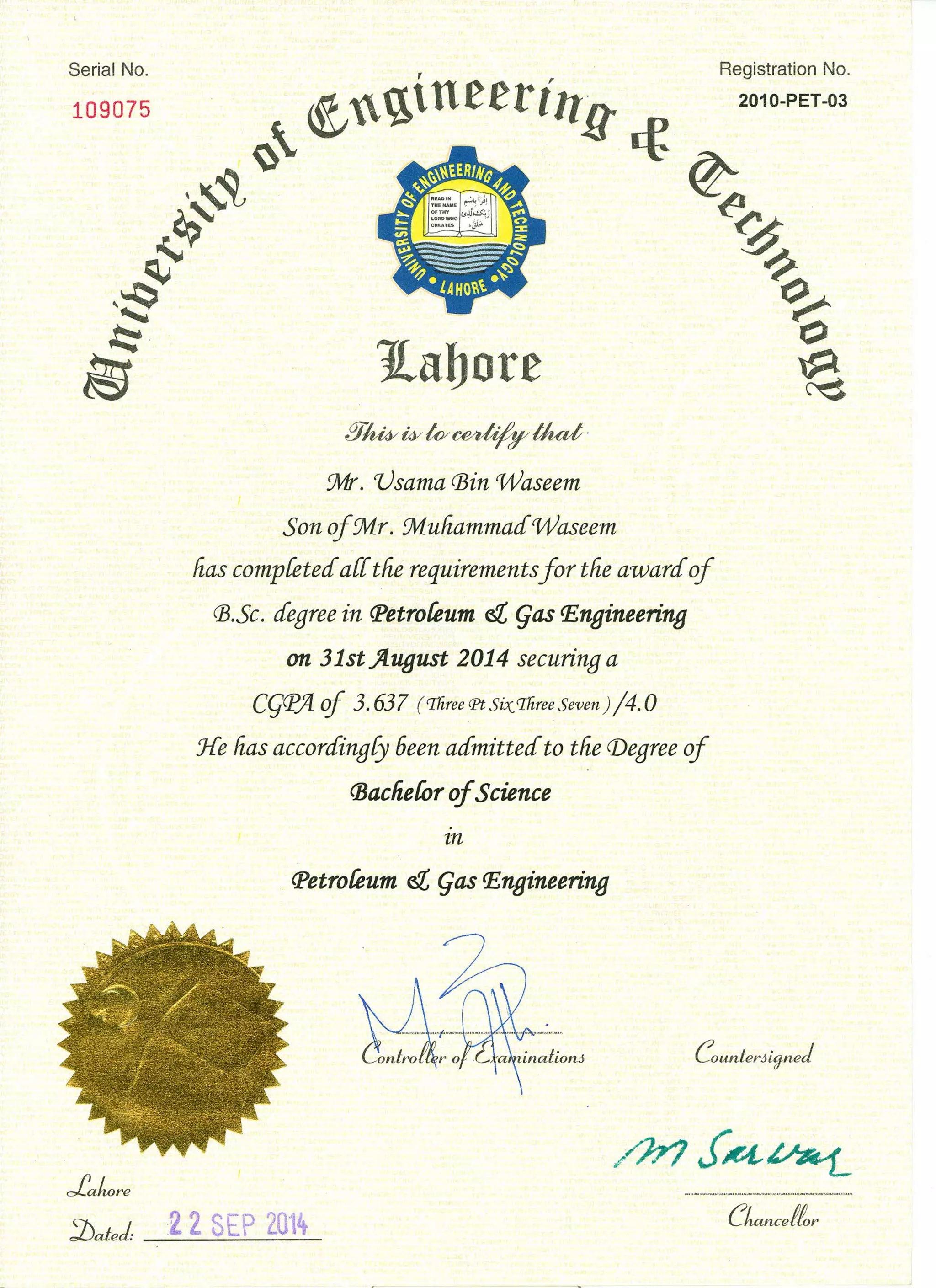 Degree Certificate | PDF