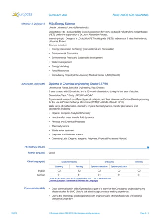 CV Kostogiannis G. Anastasios | PDF | Chemistry | Science