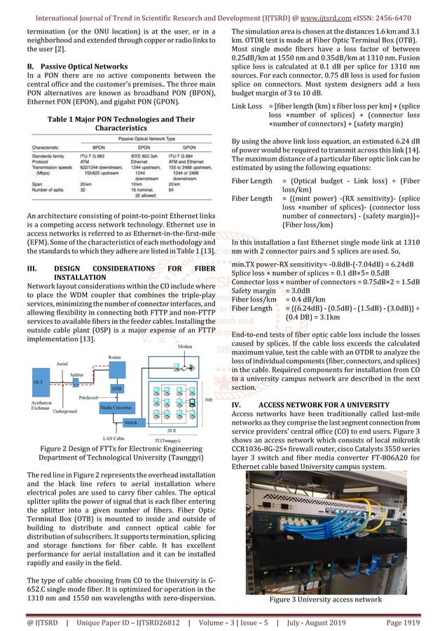 Design and Fiber Installation for University Campus System | PDF