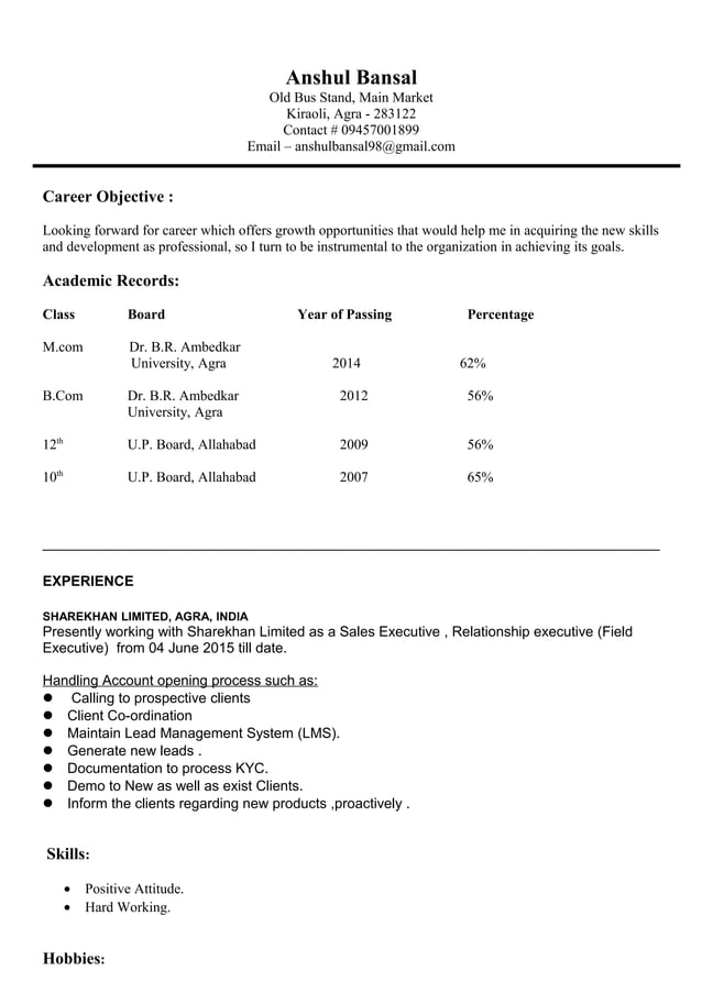 Anshul Bansal.new resume check exp 4 | DOC