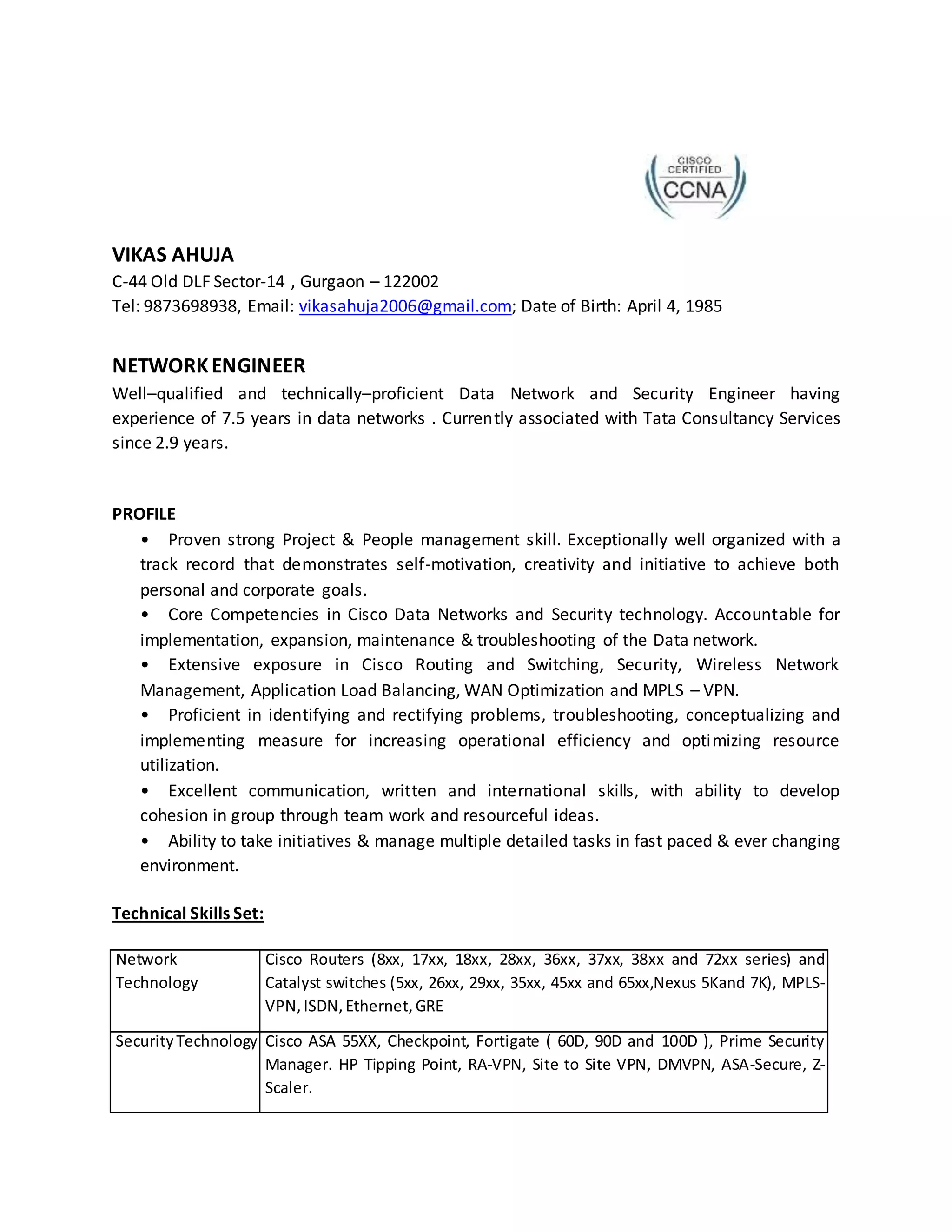 VIKAS AHUJA CV(1) | PDF