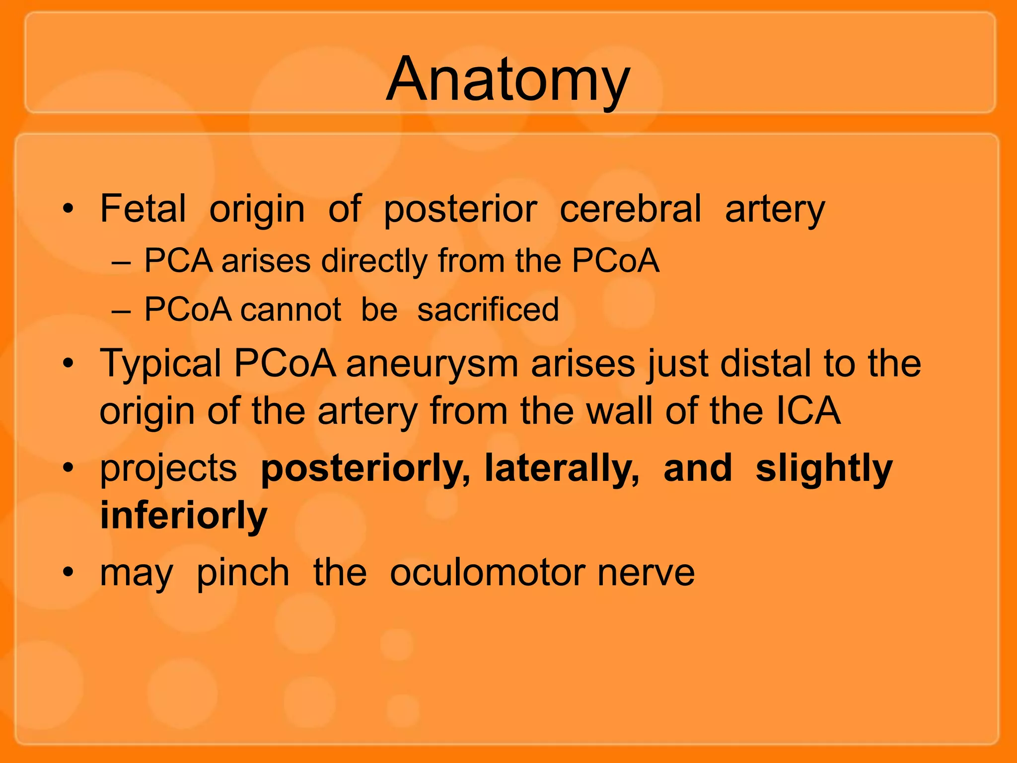 367 Intracranial internal carotid artery aneurysm | PPTX