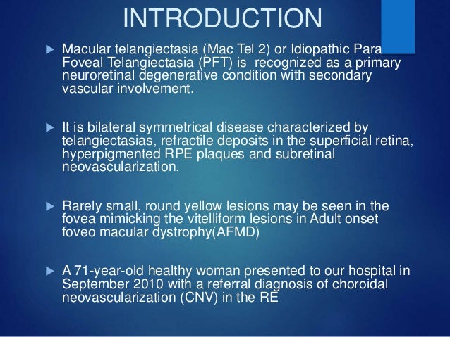 A Case Of Mac Tel 2 With An Unusual Sub Macular Vitelliform Lesion