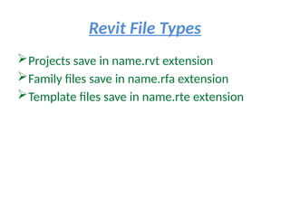 Revit learning will be easy as it's mentioned all the terms. | PPTX