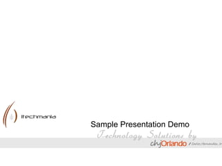 ITECH-DEMO-Sample Presentation | PPT