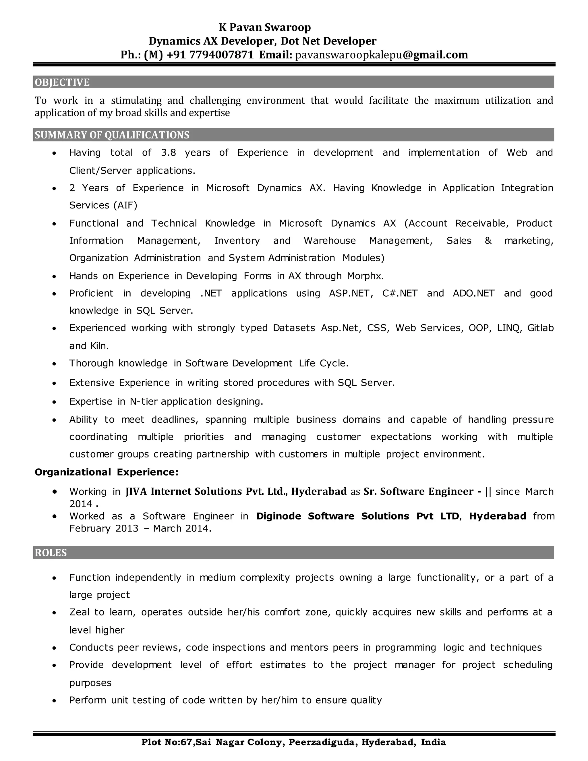 Resume_Pavan | PDF