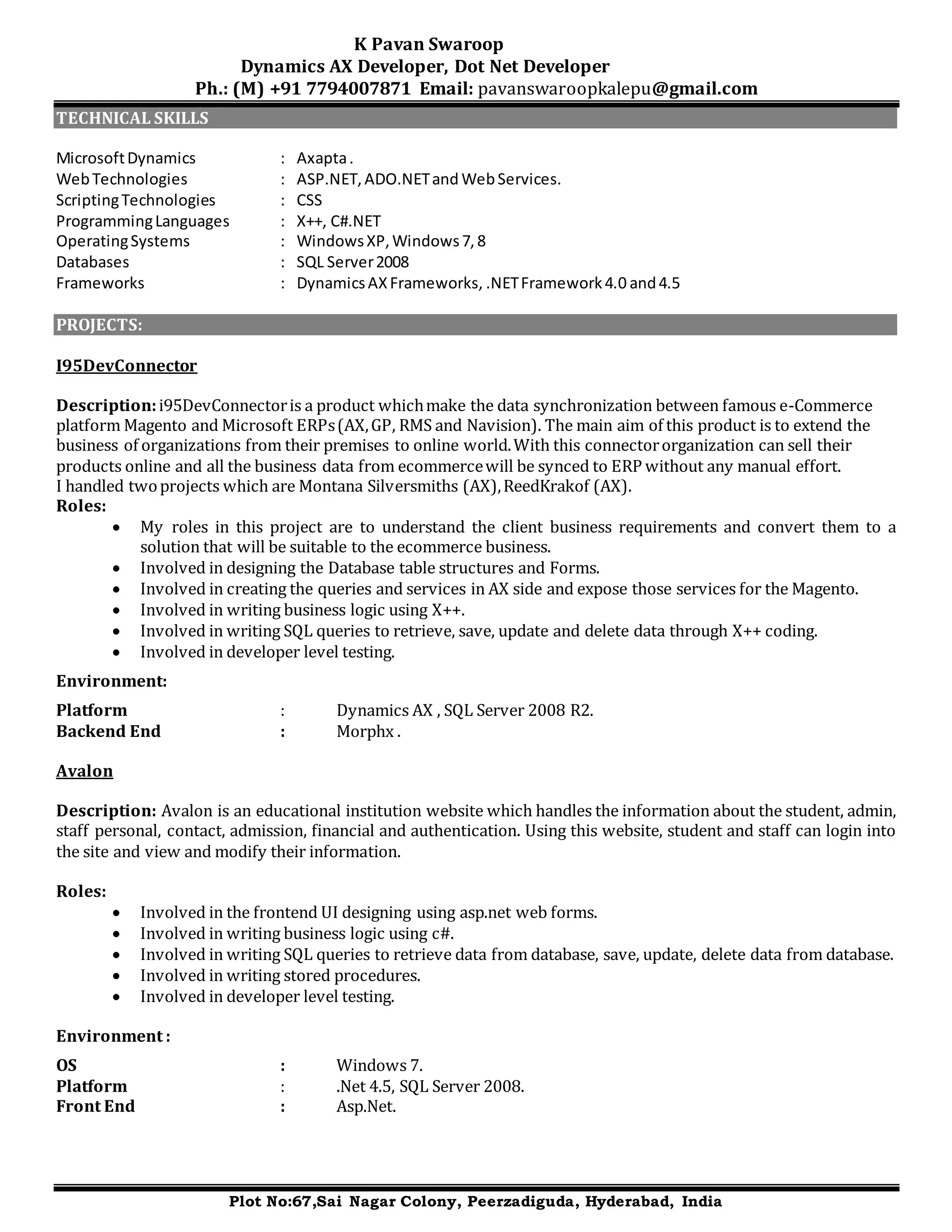Resume_Pavan | PDF