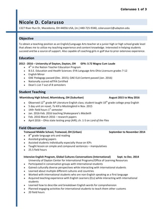 PDF Colarusso resume | PDF