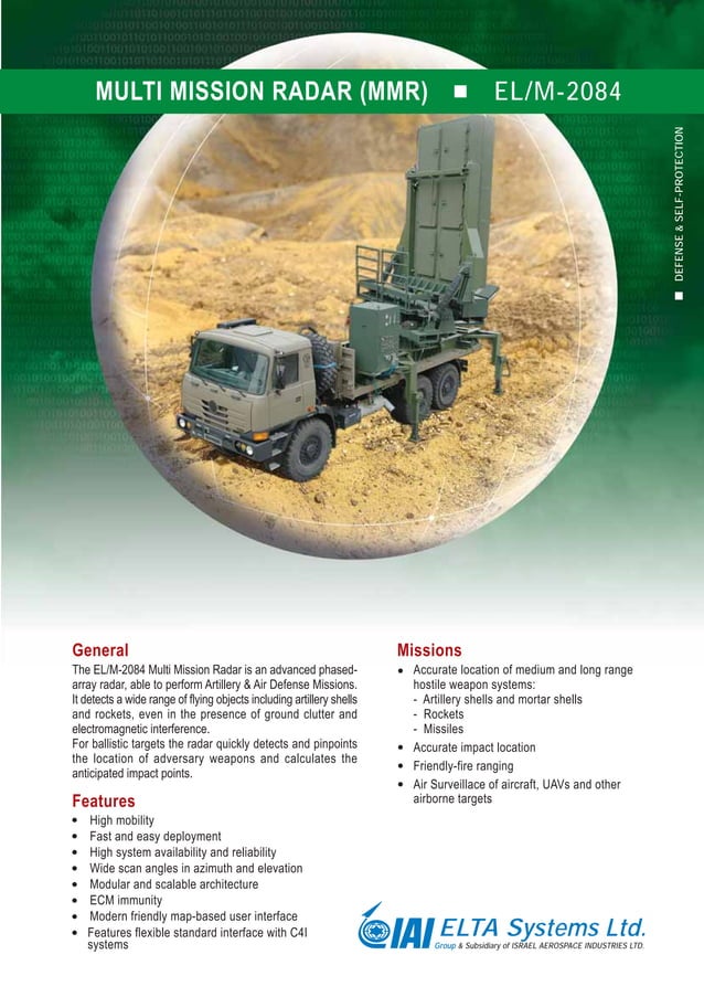 multi mission radar (MMR) - EL/M-2084 FOR IRON DOME | PDF