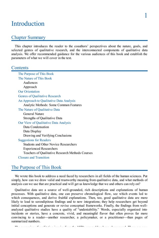 Qualitative Data Analysis: A Methods Sourcebook Matthew B. Miles | PDF