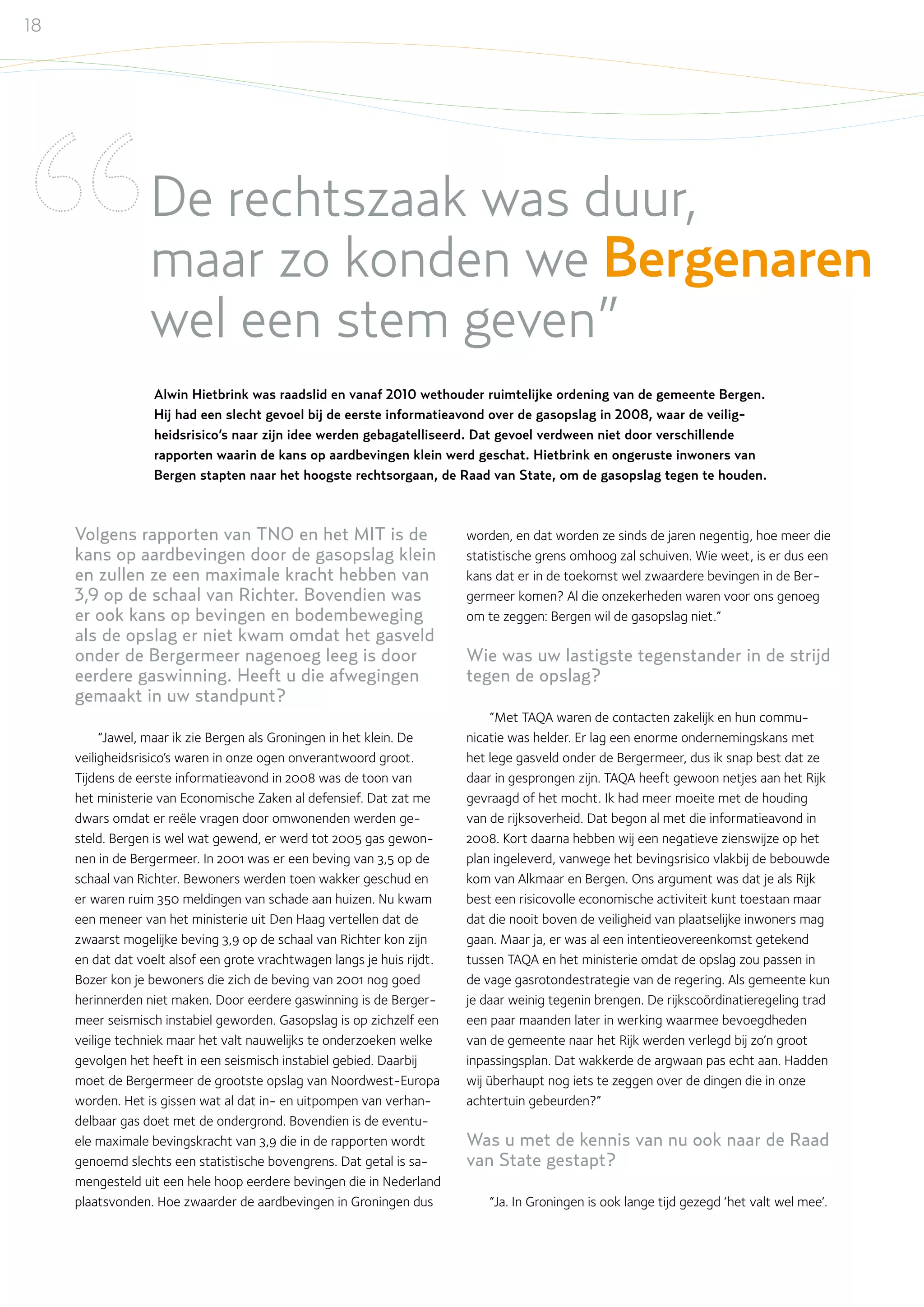 Gasopslag Bergermeer (NL)_Interviews | PDF | Power and Energy Industry ...