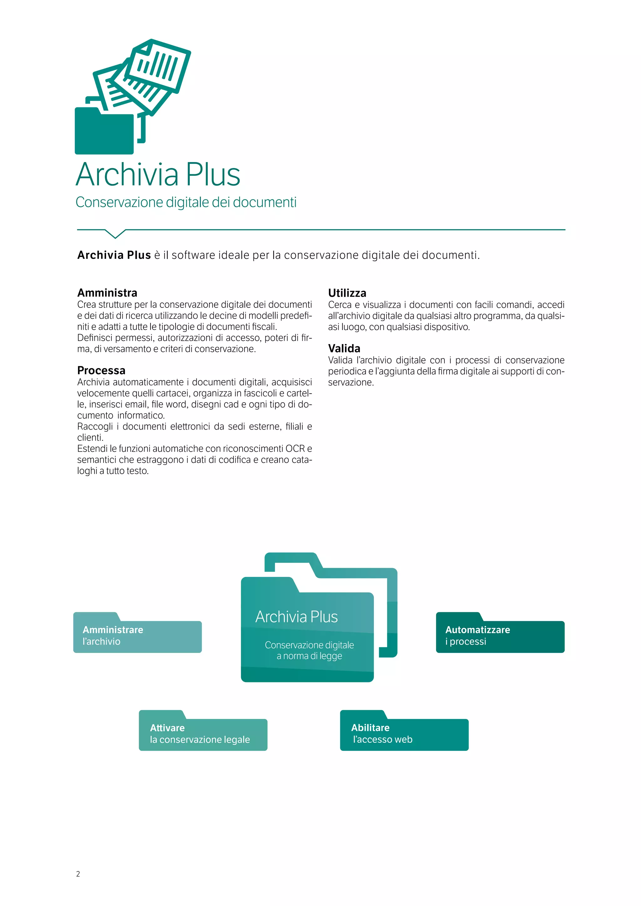 Depliant Archivia Plus TeamSystem | PDF