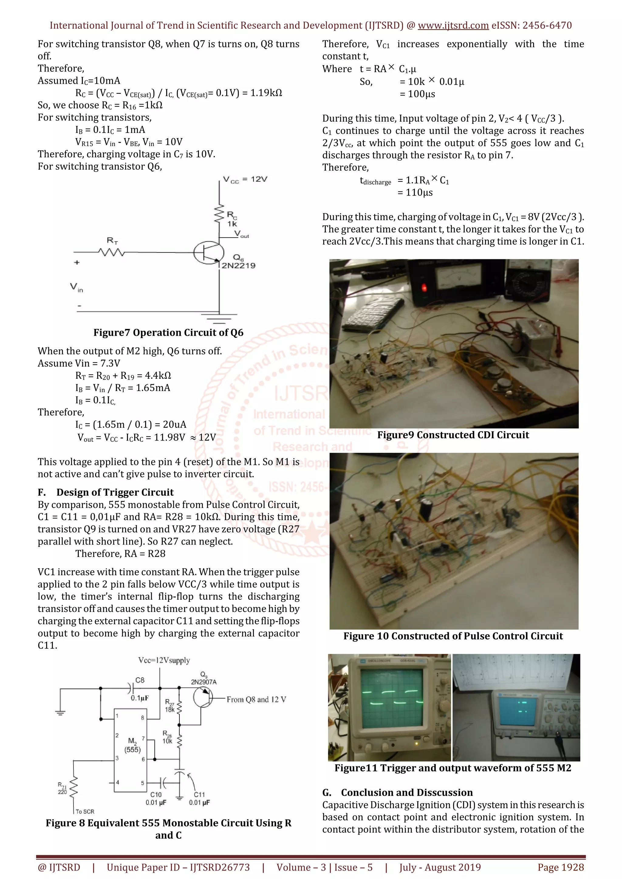 Capacitive Discharge Ignition CDI System for Spark Ignition SI Engine ...