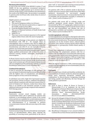 Ischemic Brain Vascular Accident Acute Phase Management | PDF
