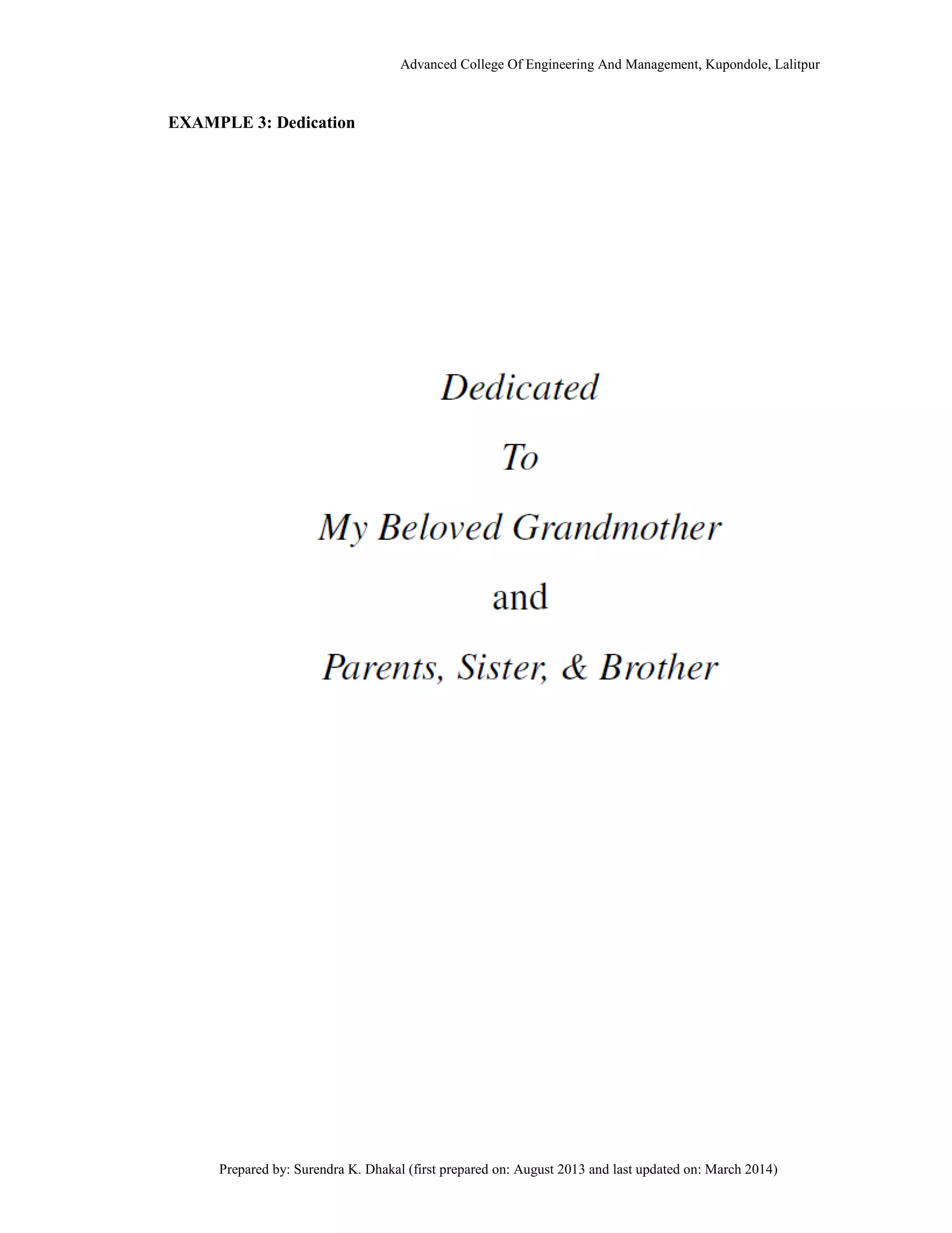 3691 major or minor project report guidelines and formats | PDF