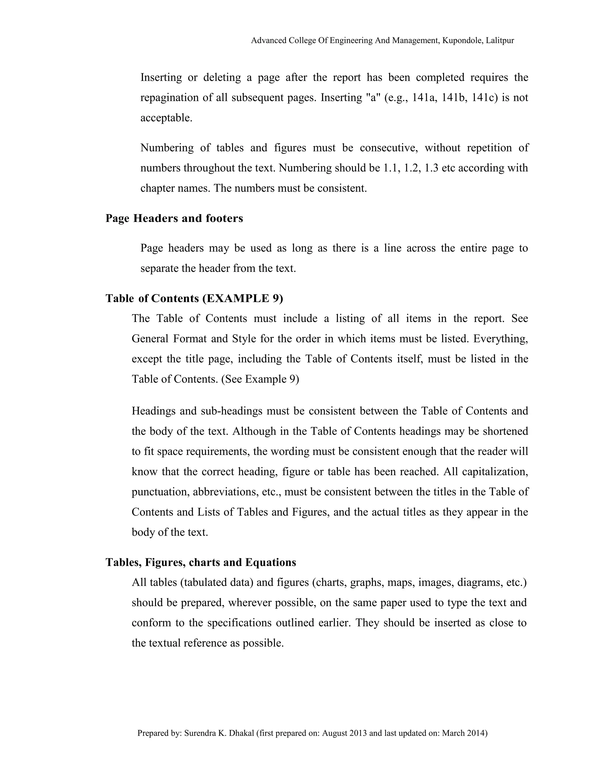 3691 major or minor project report guidelines and formats | PDF