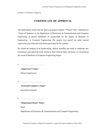 3691 major or minor project report guidelines and formats | PDF