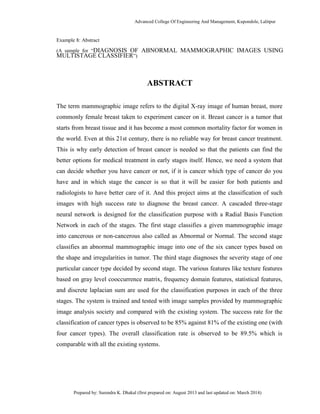 3691 major or minor project report guidelines and formats | PDF