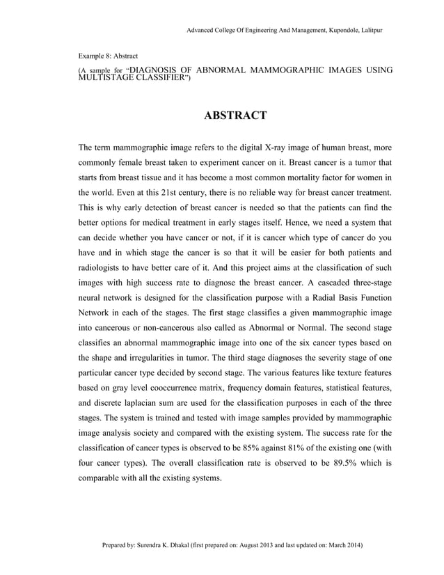 3691 major or minor project report guidelines and formats | PDF