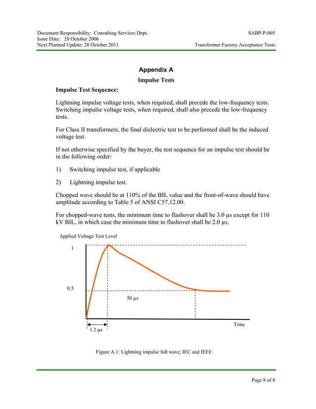 Transformer factory acceptance tests | PDF