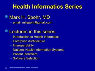 Introduction to health informatics course | PPT
