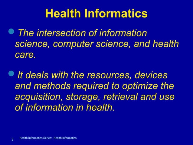 Introduction to health informatics course | PPT