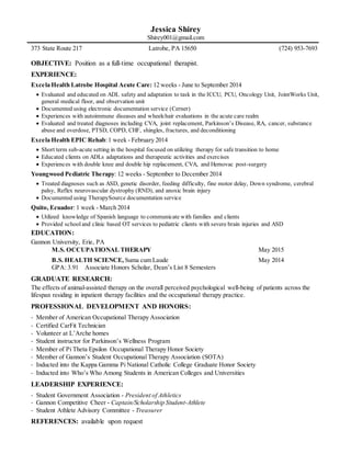 Jessica Shirey's Resume | PDF