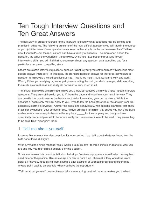 Ten Tough Interview Questions And Ten Great Answers ten-tough-interview-questions-and-ten-great-answers