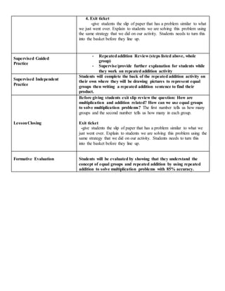 Repeated Addition-3rd grade | DOCX