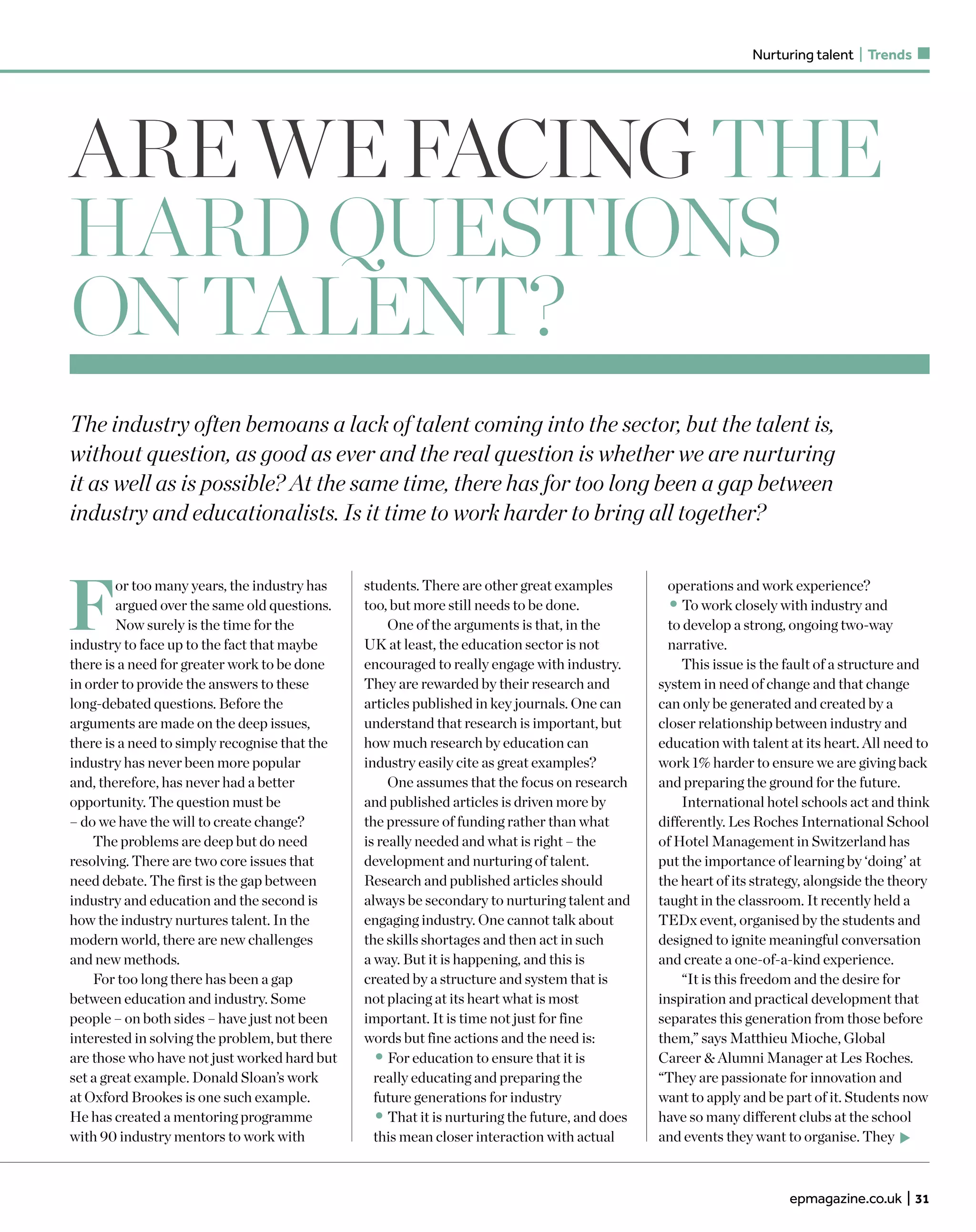 NURTURING TALENT4 | PDF