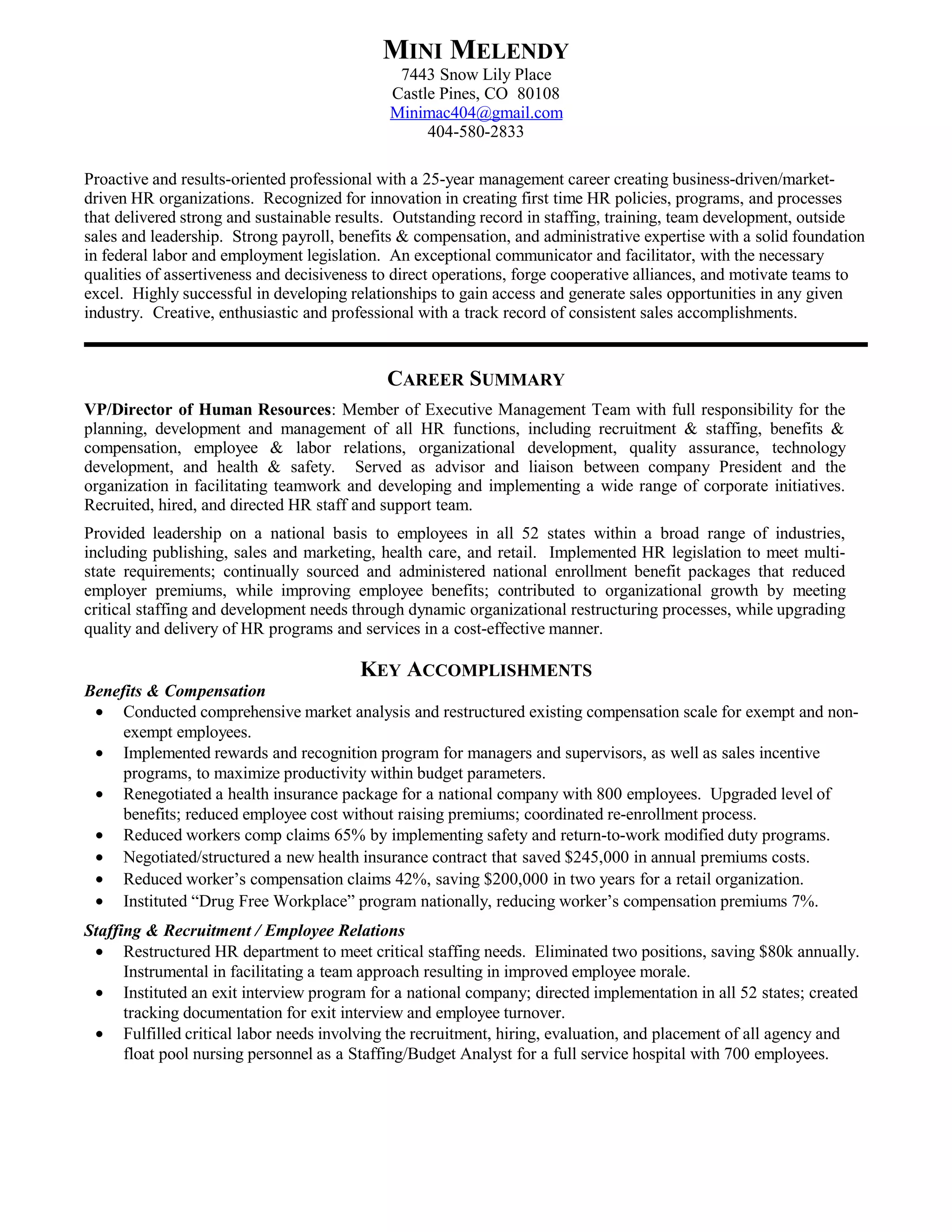 Mini Resume 2016 | PDF