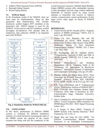 Review Paper on MIMO-OFDM System Using Wimax Model | PDF