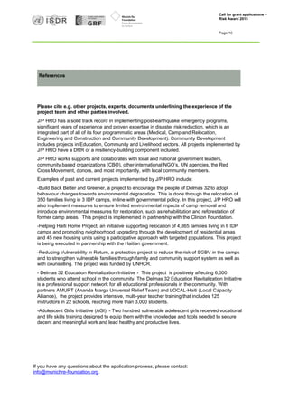 Risk Award Proposal | DOC