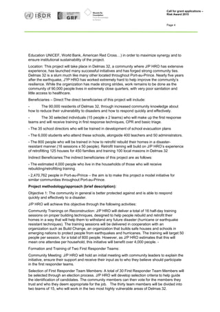 Risk Award Proposal | DOC