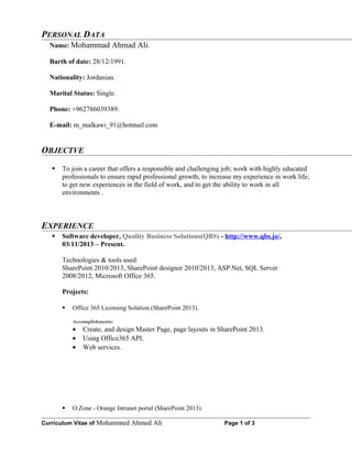 CV-Mohammad-Ahmad | PDF