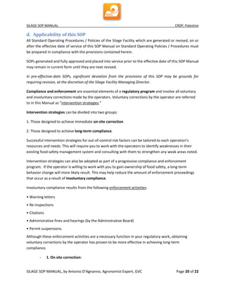 MANUAL SOP SILAGE 22 pp | PDF