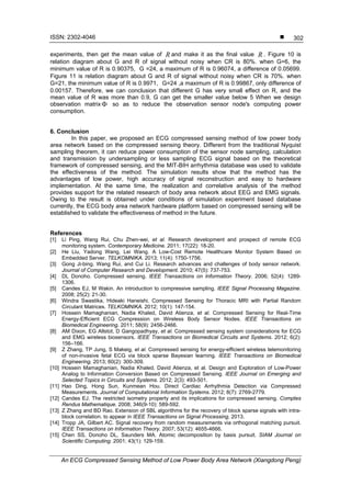 An ECG Compressed Sensing Method of Low Power Body Area Network | PDF