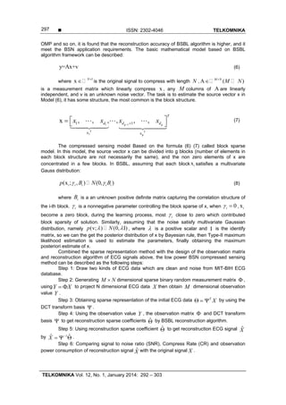 An ECG Compressed Sensing Method of Low Power Body Area Network | PDF