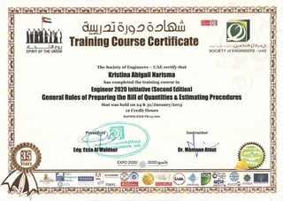 Training Course Certificate-Kristina | PPT