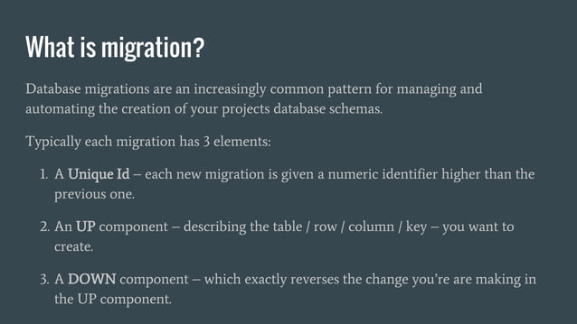 Easy Database Migrations With C And Fluentmigrator Ppt