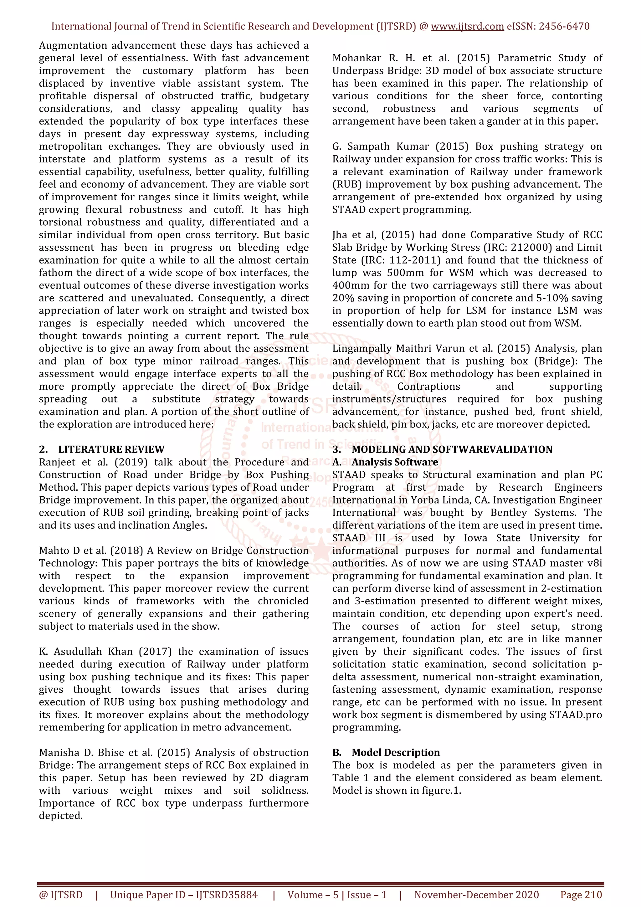 Analysis and Design of Pre Cast Box for Road under Bridge RUB and Road ...